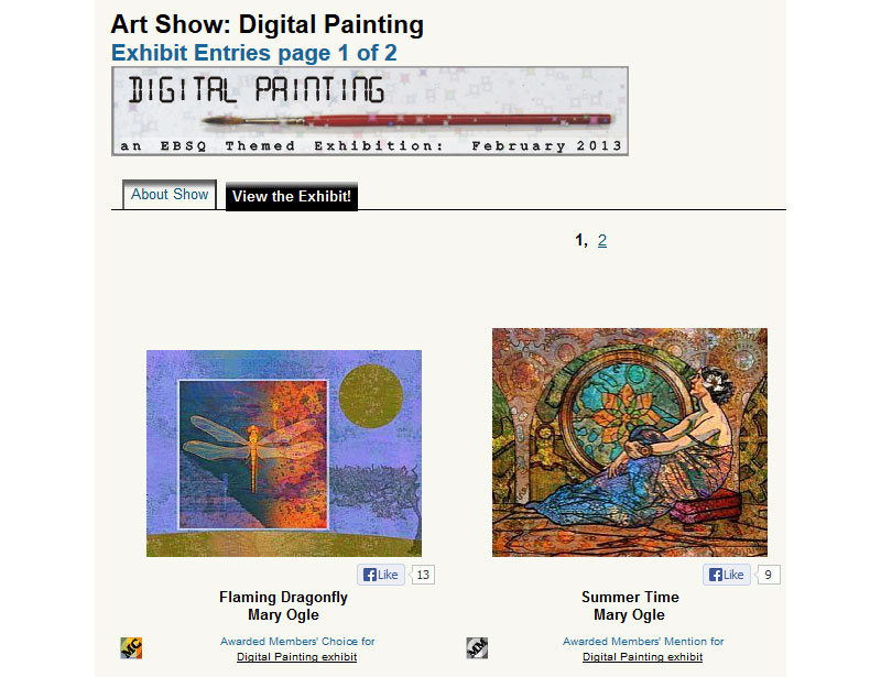 Mary Ogle’s Award Winning Art: Flaming Dragonfly and Summer Time ...